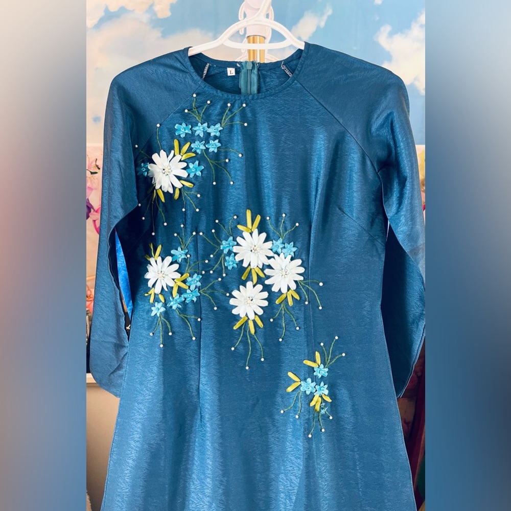 Ao Dai Lua Van Go, New Vietnamese Traditional Long Dr… - Gem